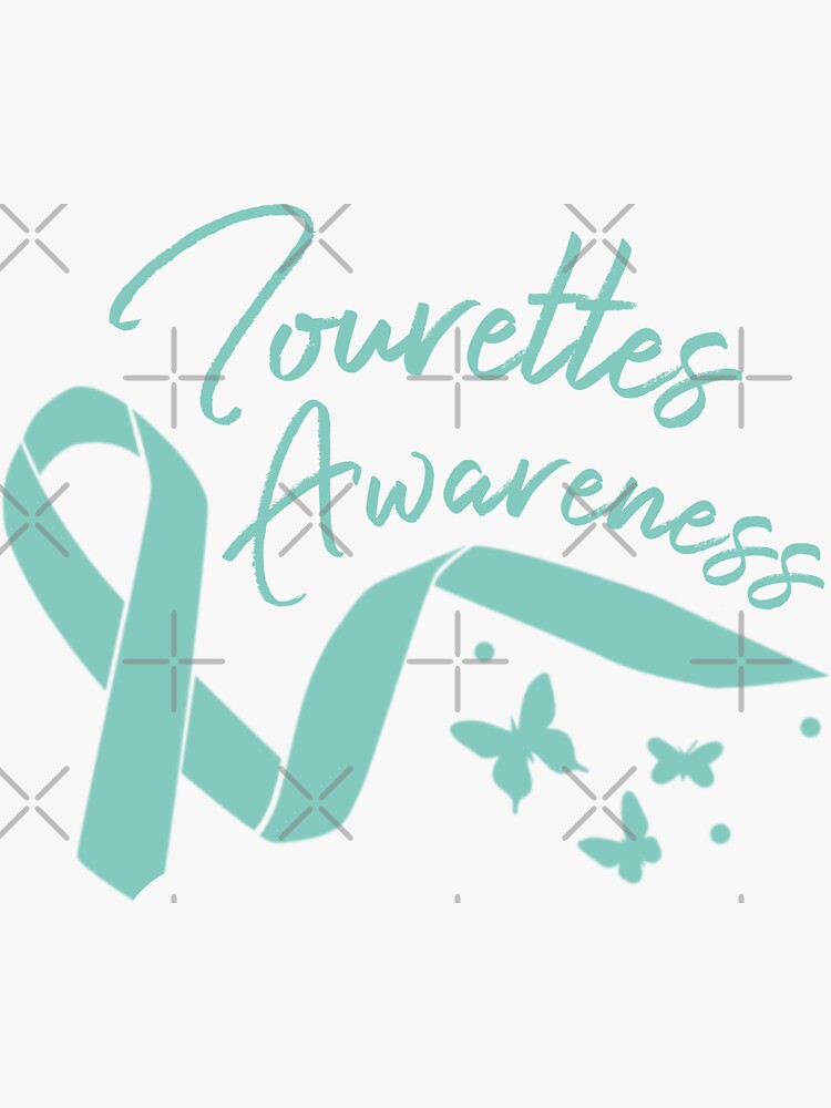 "Tourettes Awareness Teal Ribbon Butterflies - Tourette Syndrome ...