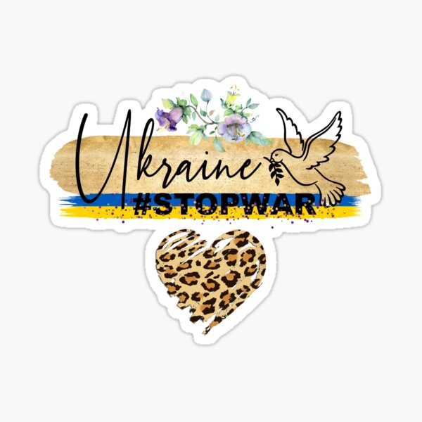 "Ukraine - Stop War " Sticker for Sale by desireedickens | Redbubble