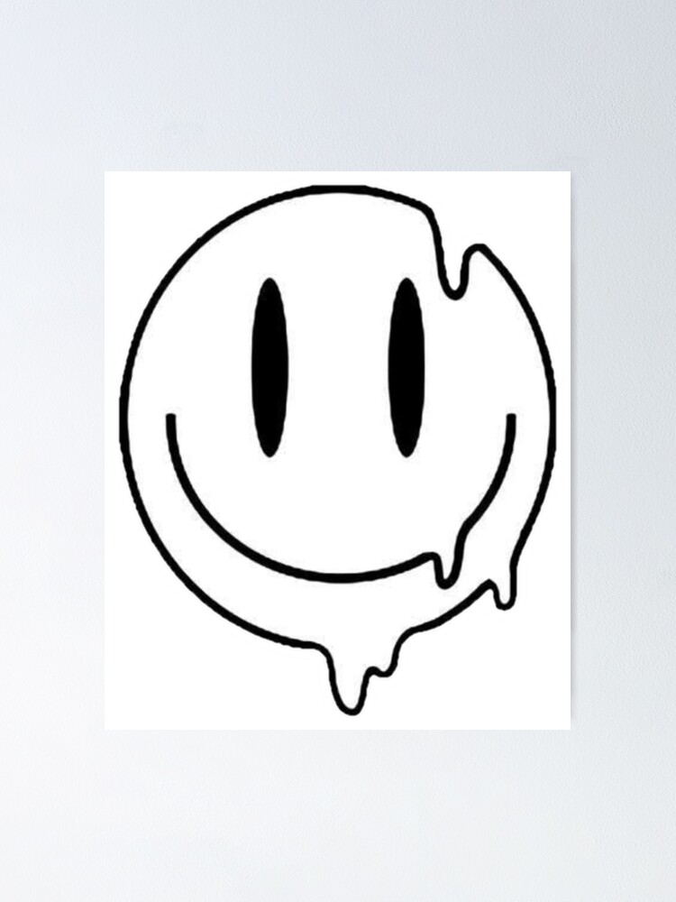 "Melted Smiley Face " Poster for Sale by MaddoAlexis | Redbubble