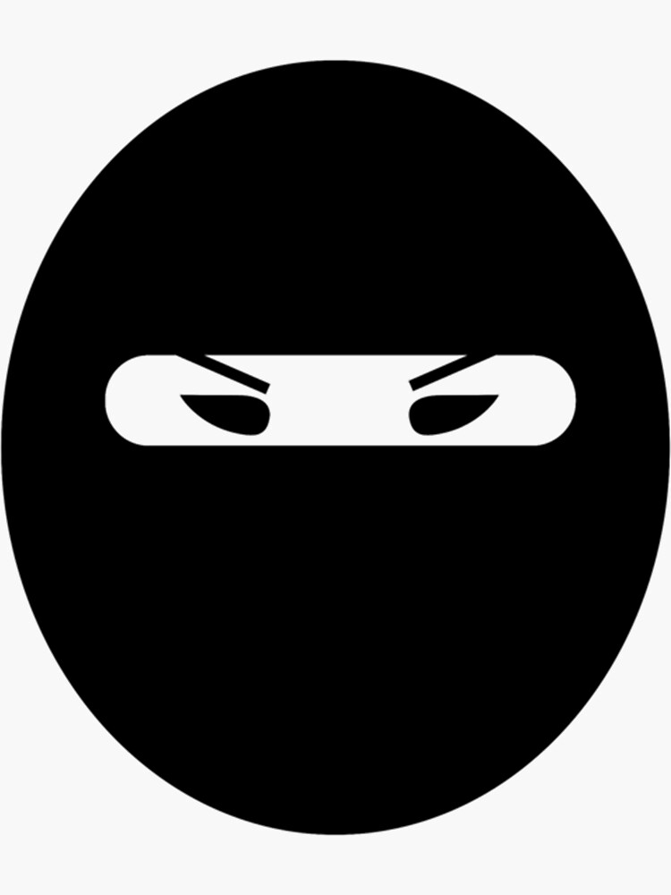 "Ninja Face " Sticker by MaddoAlexis | Redbubble