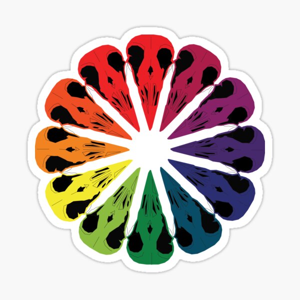 "Color Wheel" Sticker by lurartworks | Redbubble