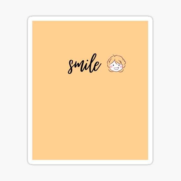 "SMILE face" Sticker by PURLOW | Redbubble