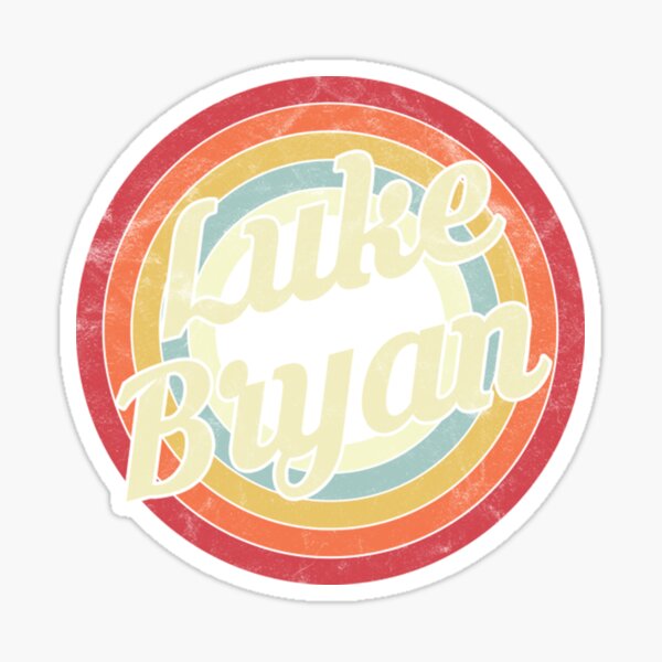 "Vintage Luke Bryan" Sticker for Sale by MadhuHenry | Redbubble
