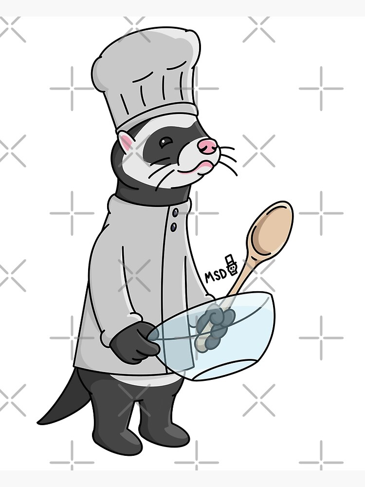 Lámina fotográfica «Ferret Chef - Distinguido caballero de dibujos ...