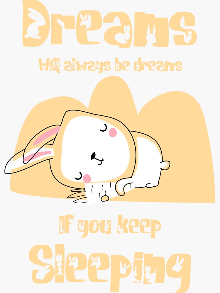 "Cute Bunny motivational " Sticker by AnaisWear | Redbubble