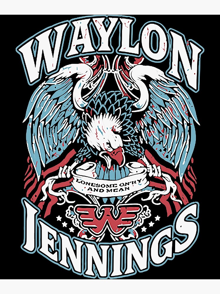 "Waylon Jennings" Poster for Sale by dragonxcat | Redbubble