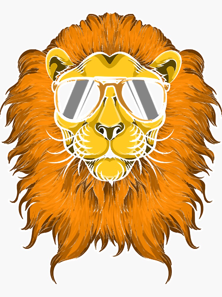 "Wildlife Lions Sunglasses Lion King" Sticker for Sale by dinhbich576 ...