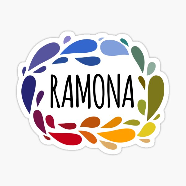 "Ramona Name Cute Colorful Gift Named Ramona" Sticker by kindxinn ...