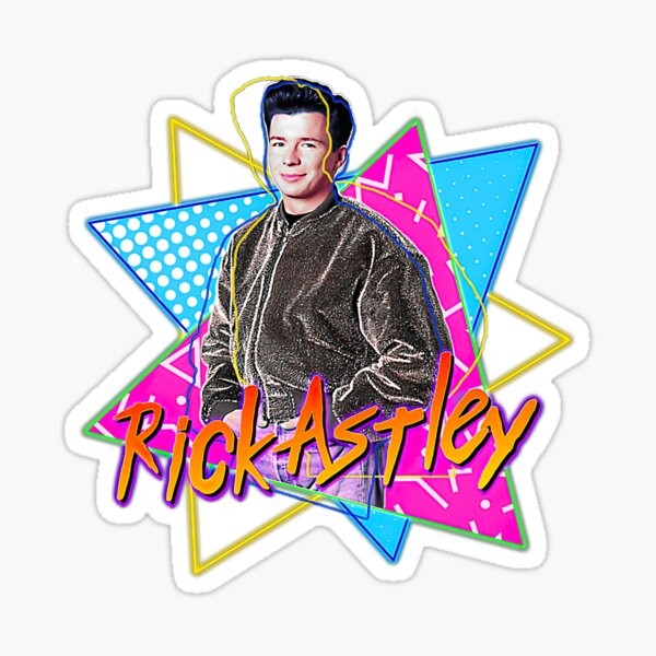 "Rick Astley" Sticker by rogeliolusad | Redbubble