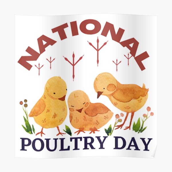 "NATIONAL POULTRY DAY| POULTRY DAY | POULTRY CHICKEN " Poster by ...