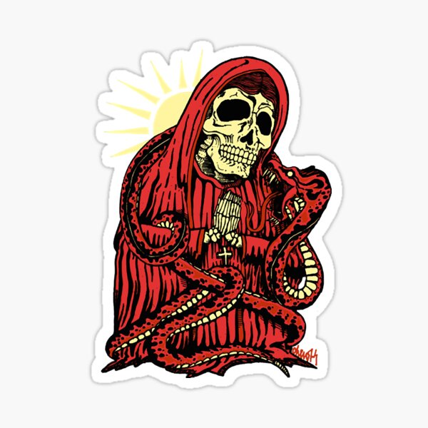 "Santa Muerte " Sticker by mvickiu9 | Redbubble