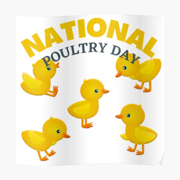 "NATIONAL POULTRY DAY| POULTRY DAY | POULTRY CHICKEN " Poster by ...