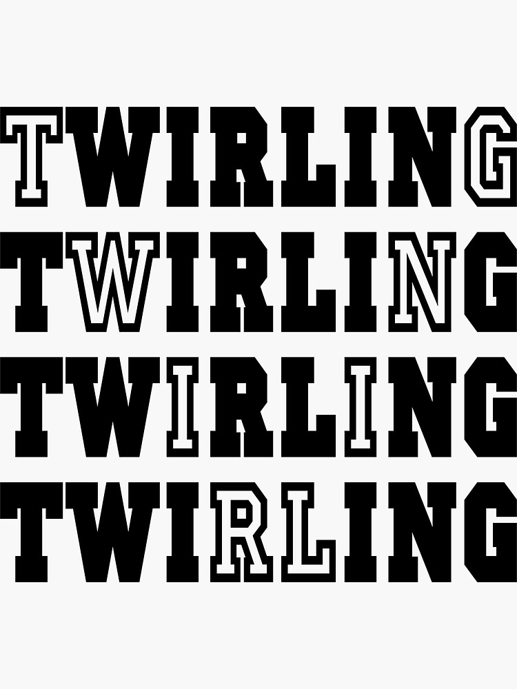 "Twirling WORD" Sticker by Jamaika-Vuppir | Redbubble