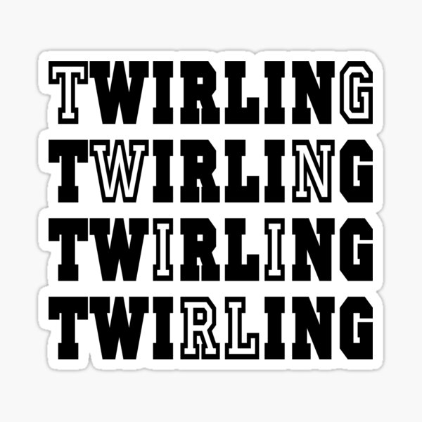 "Twirling WORD" Sticker by Jamaika-Vuppir | Redbubble
