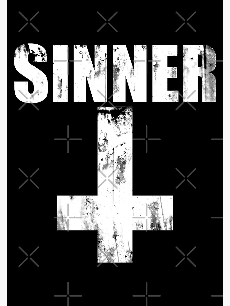 "Sinner - Inverted Cross" Poster by yoshra | Redbubble