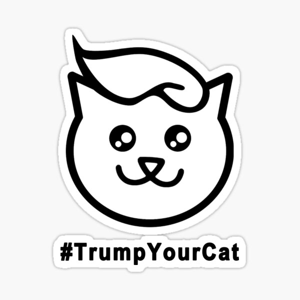 "Trump Your Cat for Halloween" Sticker for Sale by electrovista | Redbubble