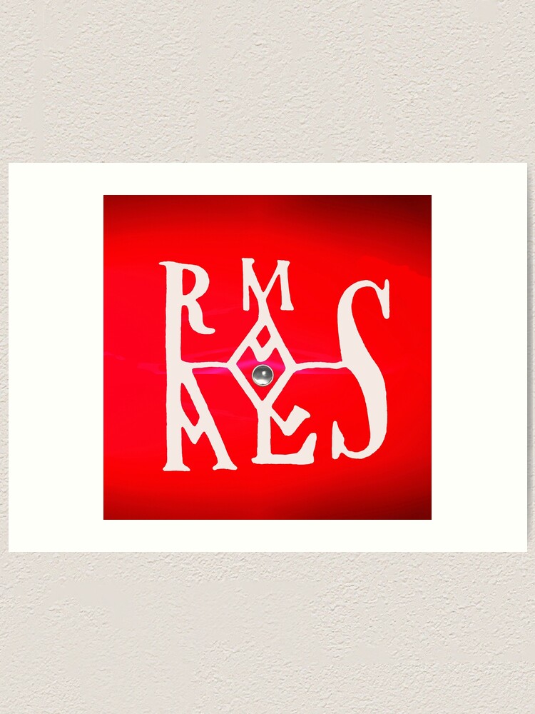 "SEAL OF EMPEROR CHARLEMAGNE Monogram in White and Royal Red" Art Print ...