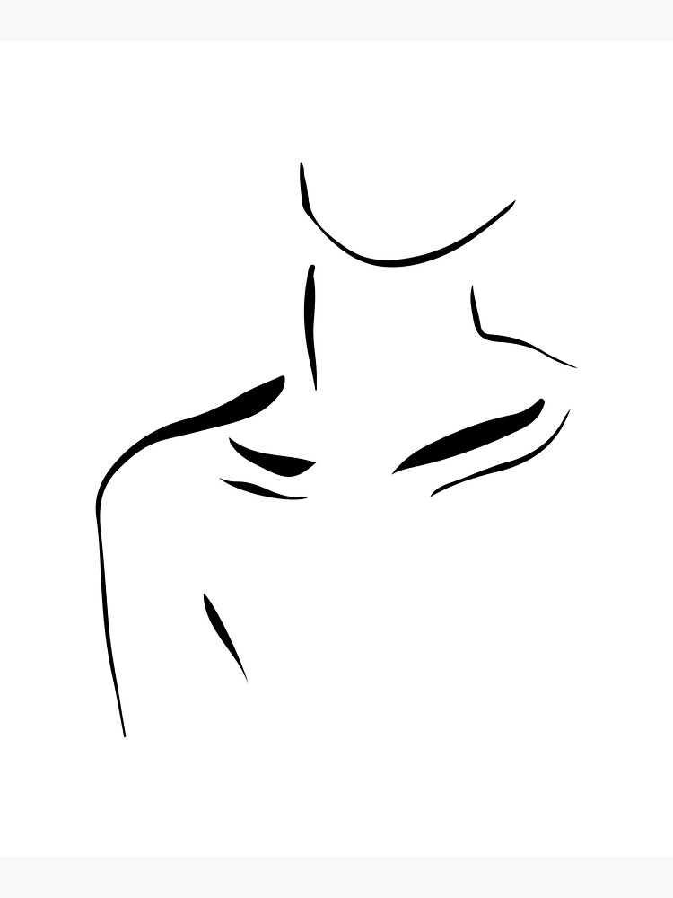 Female Line Art Black And White One Line Draw Women Line Drawing