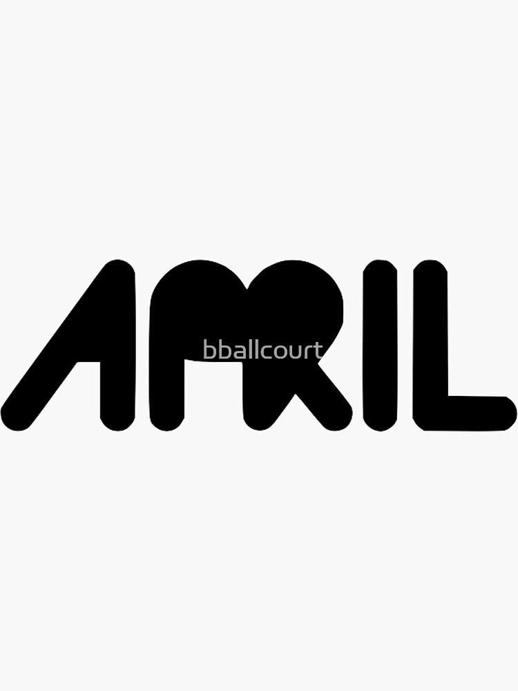 "April - Logo" Sticker for Sale by bballcourt | Redbubble