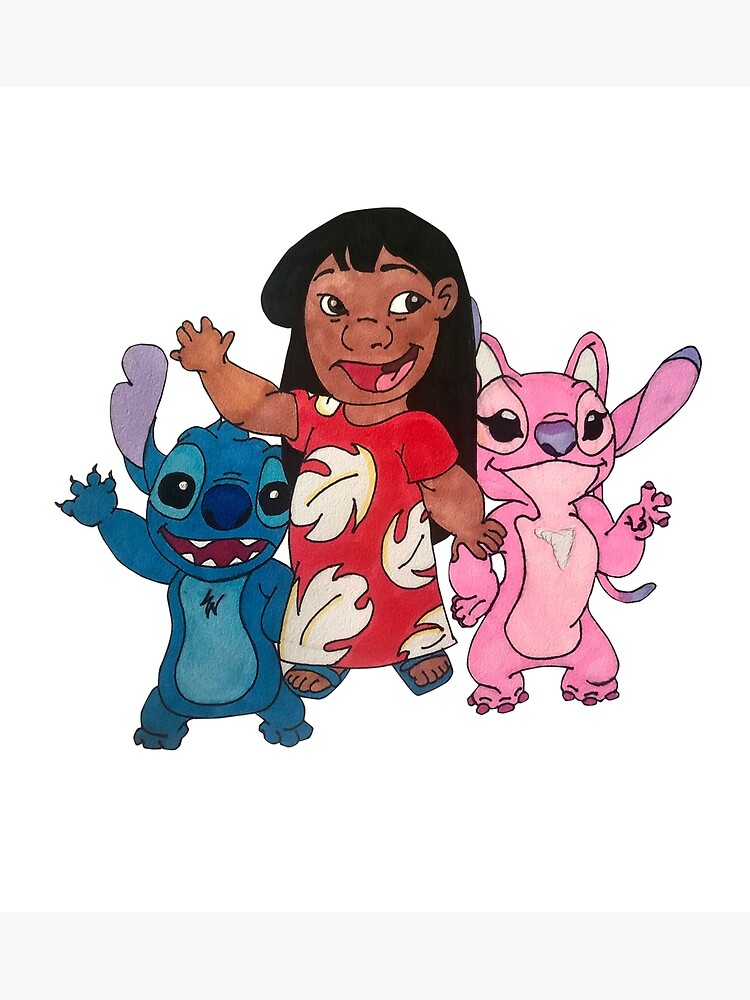 "Stitch angel pink and Lilo" Poster for Sale by trozstreet | Redbubble