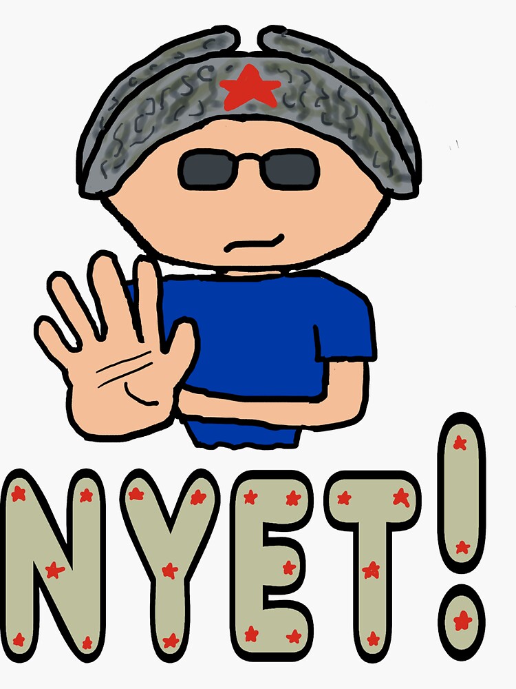 "Nyet!" Sticker by Mark-Ewbie | Redbubble