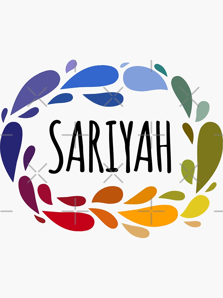 "Sariyah Name Cute Colorful Gift Named Sariyah" Sticker by kindxinn ...
