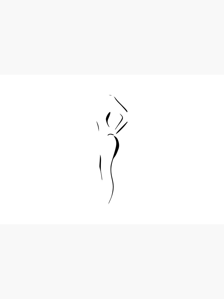Tapis de bain « Dessin au trait féminin, dessin au trait noir et blanc ... Tapis de bain « Dessin au trait féminin, dessin au trait noir et blanc ...
