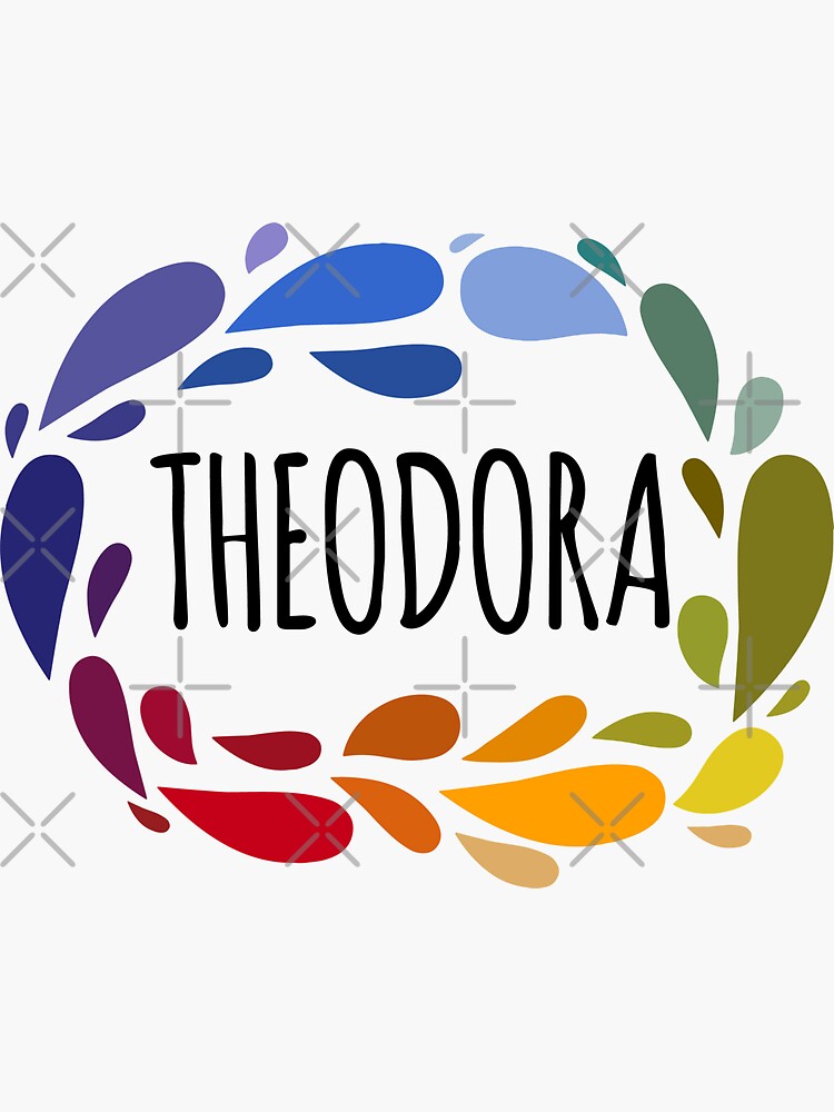 "Theodora Name Cute Colorful Gift Named Theodora" Sticker by kindxinn ...