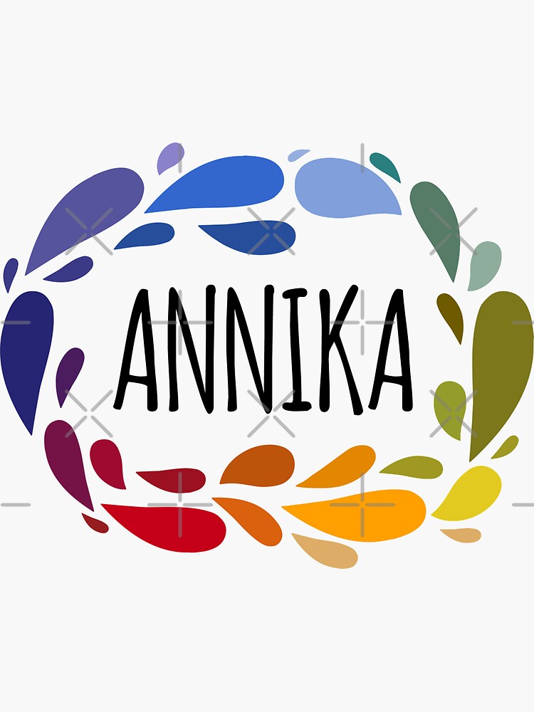 "Annika Name Cute Colorful Gift Named Annika" Sticker for Sale by ...