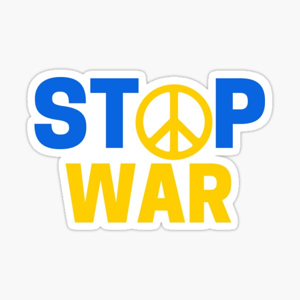 "Stop War" Sticker by Retrovas | Redbubble