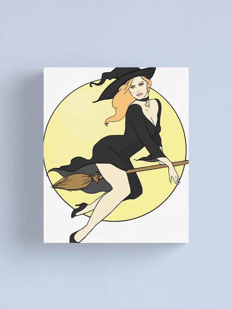 "Witch Pinup Classic 72" Canvas Print for Sale by OletaFadel | Redbubble