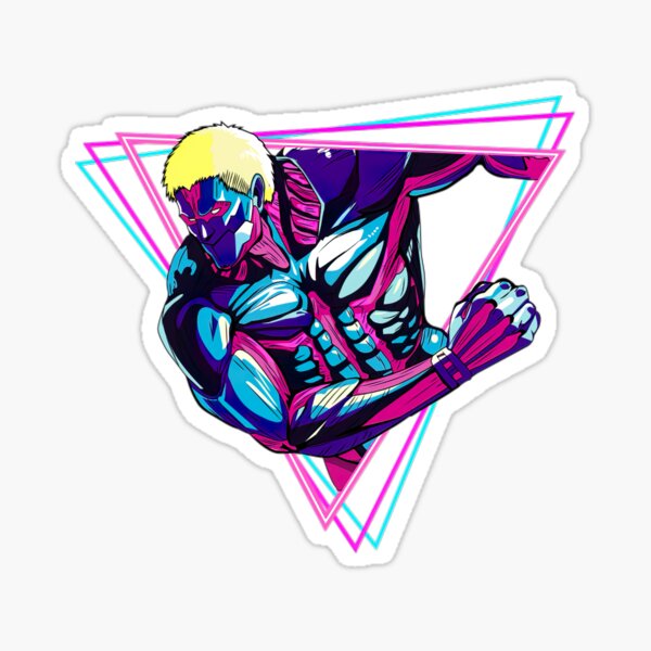 "Retro Colossal Attack on Titan Cool Art" Sticker by crushepictees ...