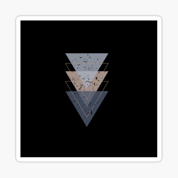 "Geometric Gray Triangle Symbol " Sticker by PetraTrendy | Redbubble