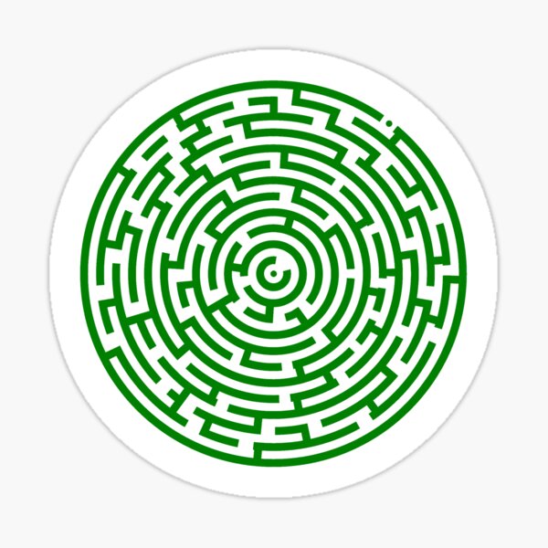 "MAZE GREEN" Sticker by GREENOART | Redbubble