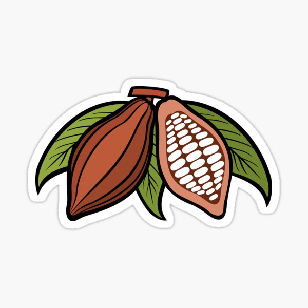 "Cacao - cocoa beans" Sticker by TribaliumArt | Redbubble