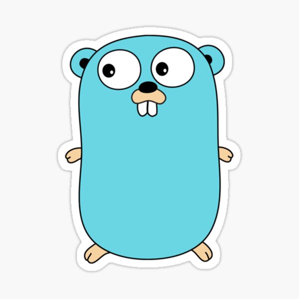 "Go Golang Gopher " Sticker by Sara3242154 | Redbubble