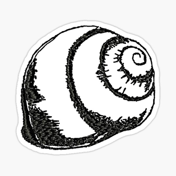 " Machine Embroidery, Beautiful Monochrome Embroidered Shell, Stitch ...