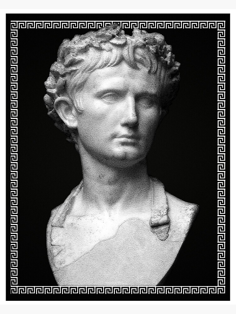 Póster «Emperador romano Julio César Augusto - Mosaico de busto de ...