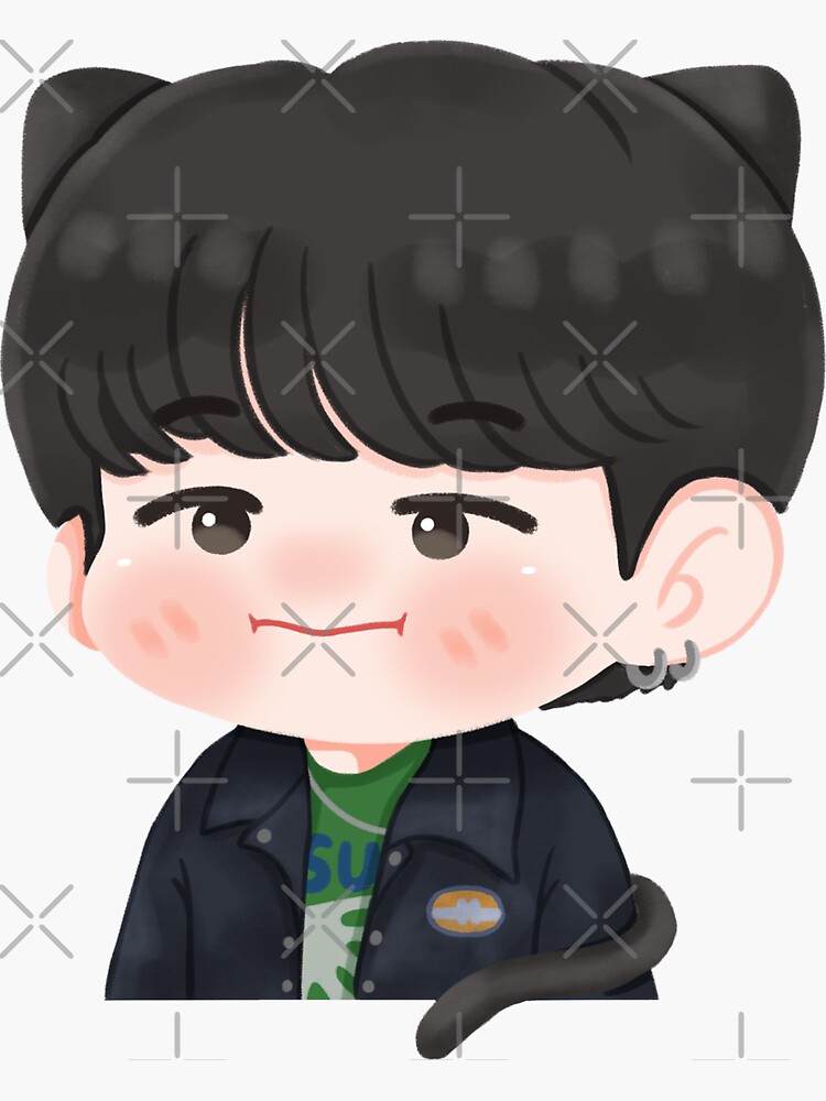 "BTS - YOONGI" Sticker by Loona7 | Redbubble