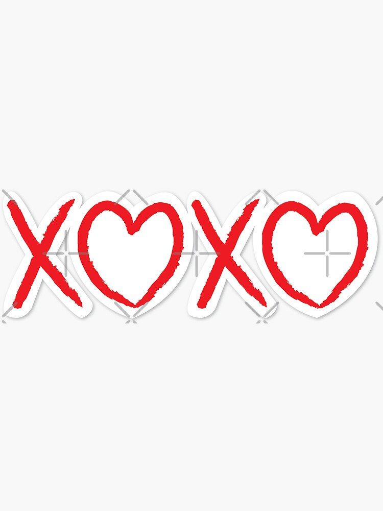 "XOXO Sticker" Sticker for Sale by shandilyadesign | Redbubble