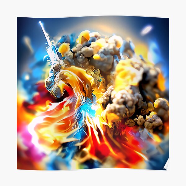 "Color Combustion" Poster for Sale by ChaoticStep | Redbubble