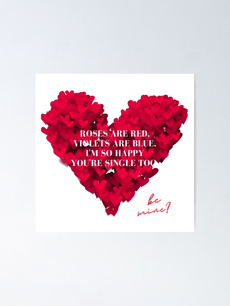 "ROSES ARE RED VALENTINE POEM" Poster by keenikai | Redbubble