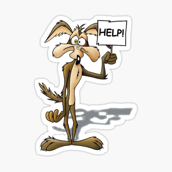 "HELP!" Sticker by CartoonWorld99 | Redbubble