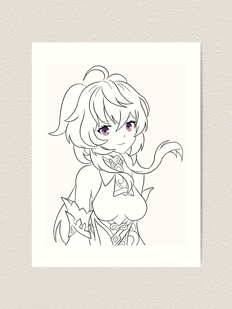 "Ganyu Genshin Impact Sketch" Art Print for Sale by SONICtheDropHop ...