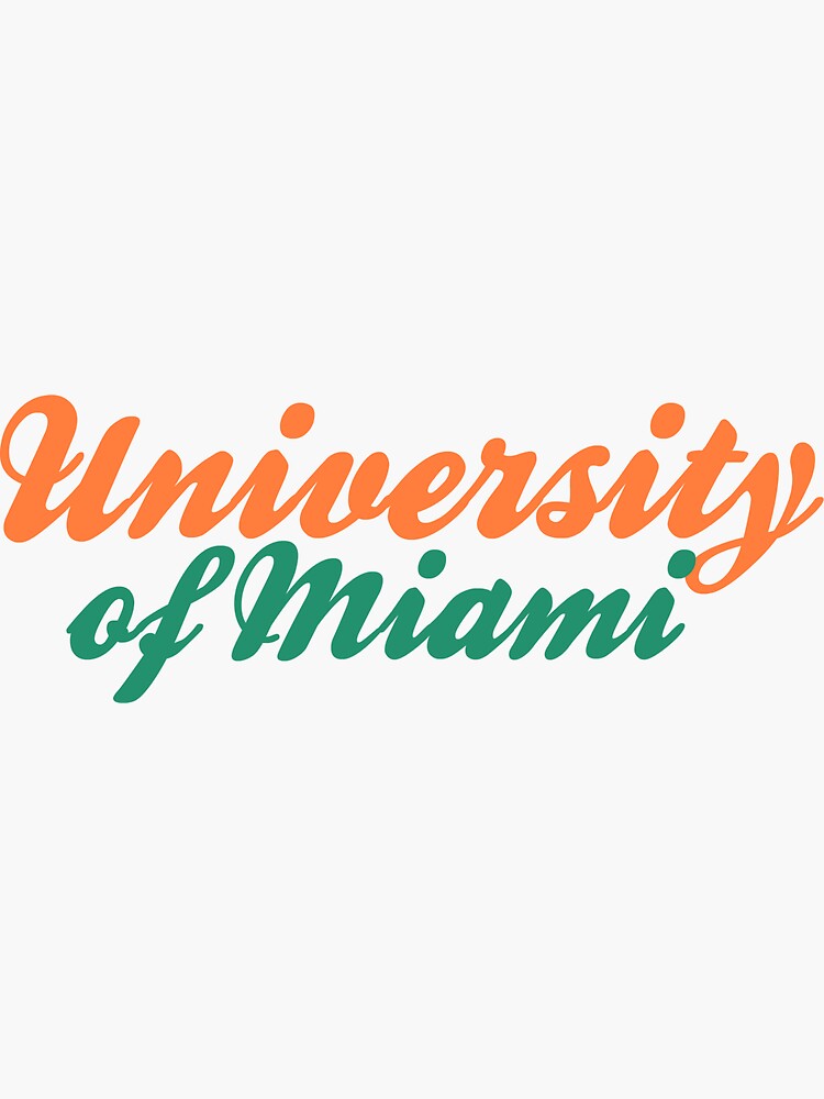 "UMiami" Sticker for Sale by sorasicha | Redbubble