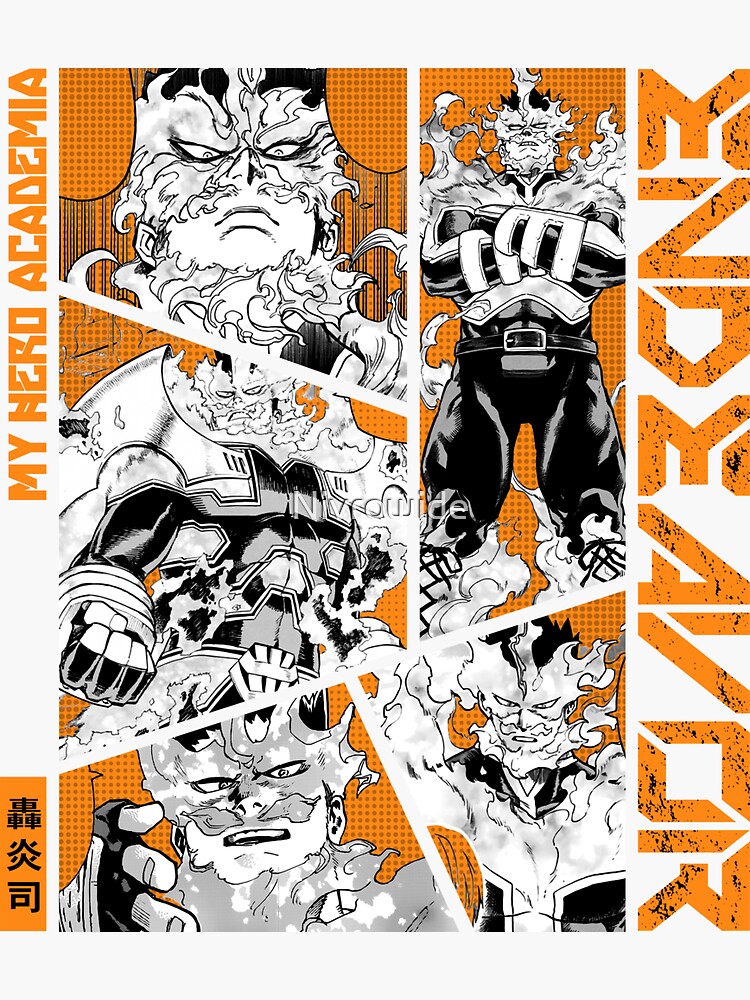 "Endeavor - My Hero Academia Manga Panel" Sticker by Nivrowide | Redbubble