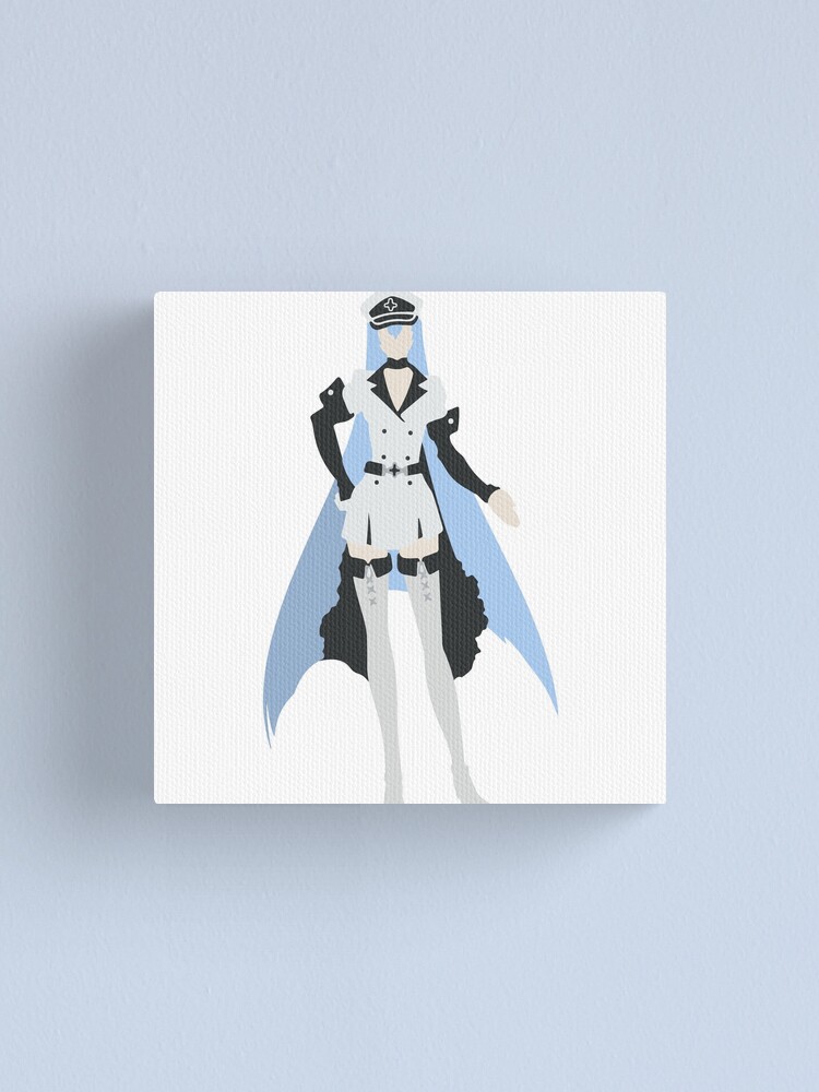 "Esdeath Silhouette Akame Ga Kill Characters" Canvas Print by ...