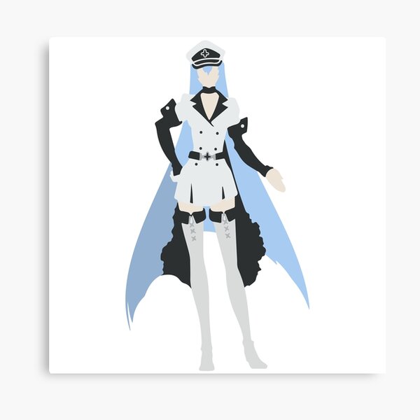 "Esdeath Silhouette Akame Ga Kill Characters" Canvas Print by ...