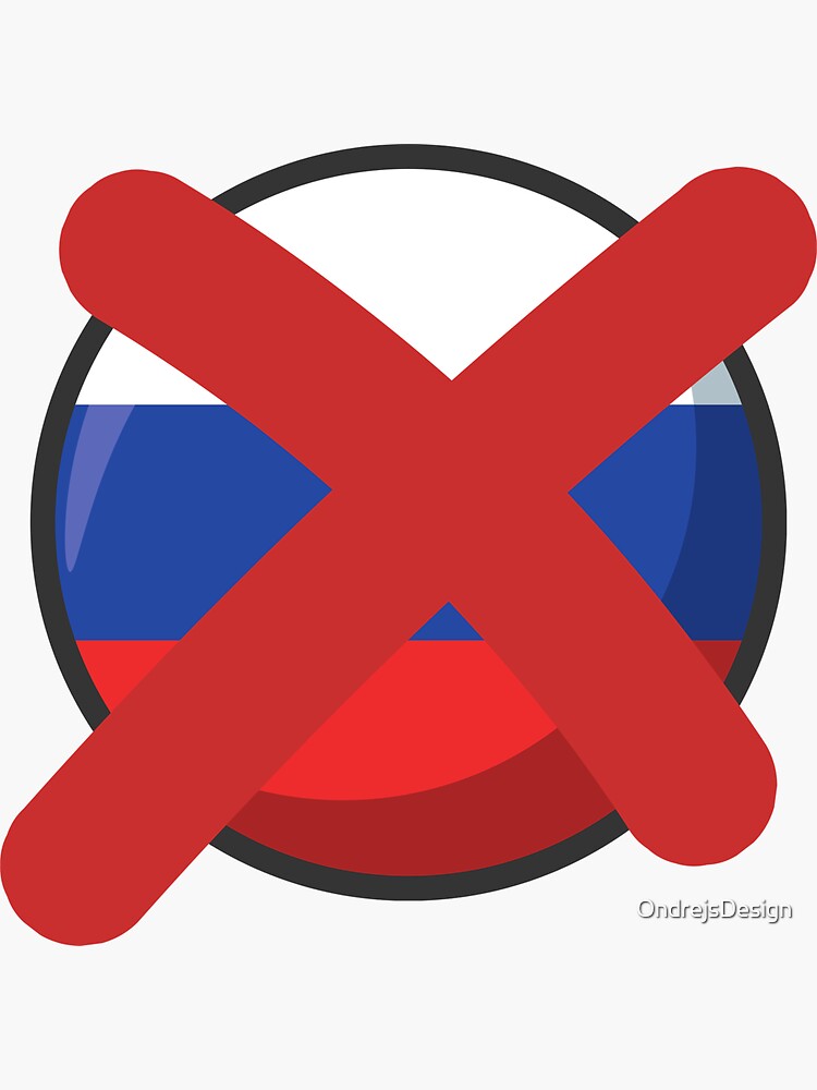 "NO RUSSIA" Sticker by OndrejsDesign | Redbubble
