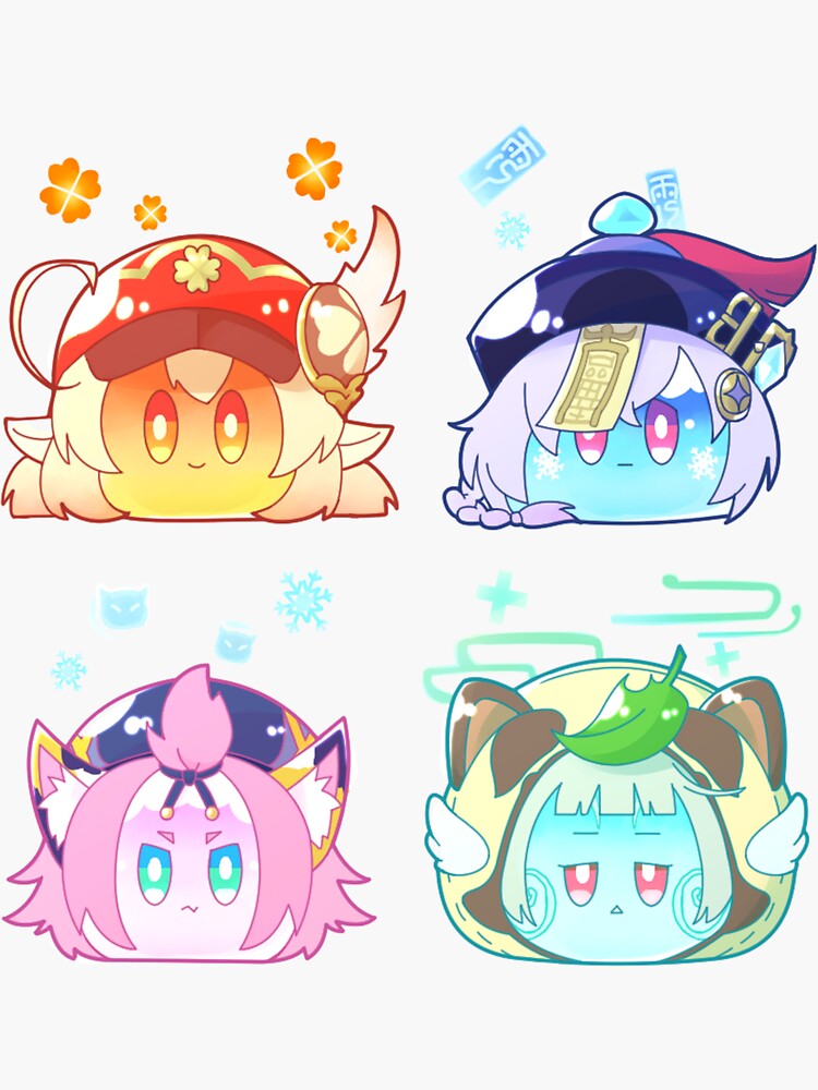 "Diona Slime Chibi - Klee Slime Chibi - Qiqi Slime Chibi - Sayu Slime ...